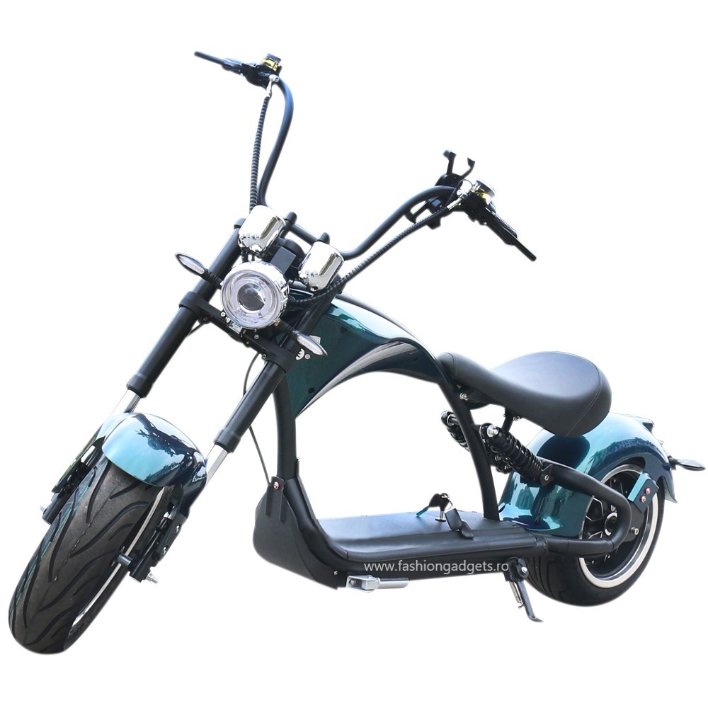 Scuter Electric MANGOSTEEN M1P Stil CHOPPER, Motor 2000W, Autonomie 80 ...